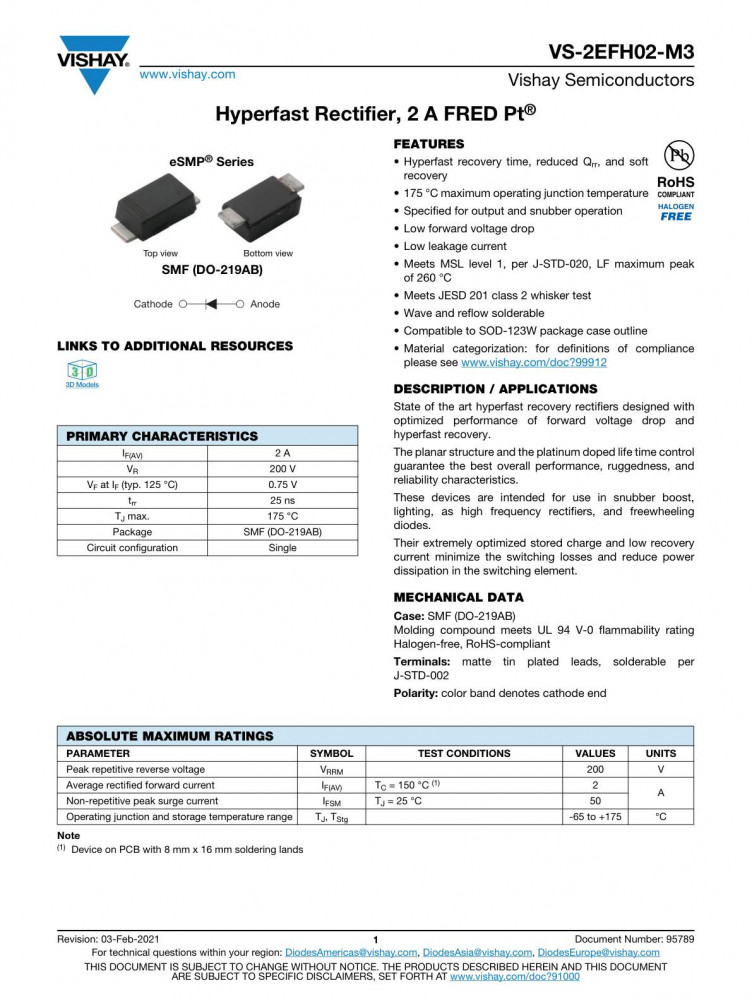 VS-2EFH02-M3/I datasheet page 1