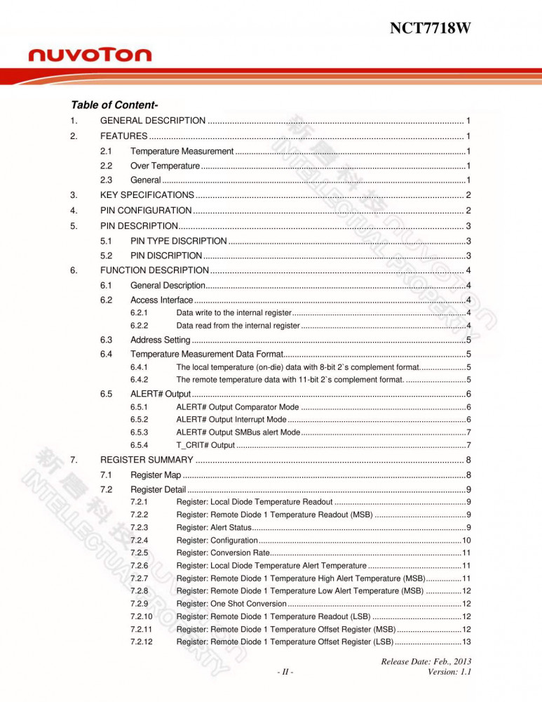 NCT7718W datasheet page 3