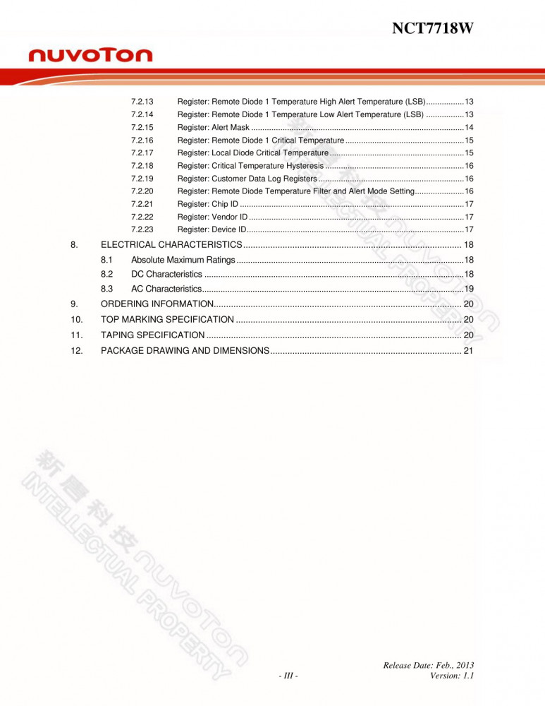 NCT7718W datasheet page 4
