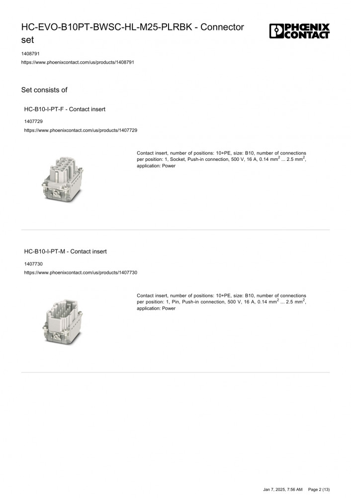 Phoenix Contact 1408791 technical document page 2