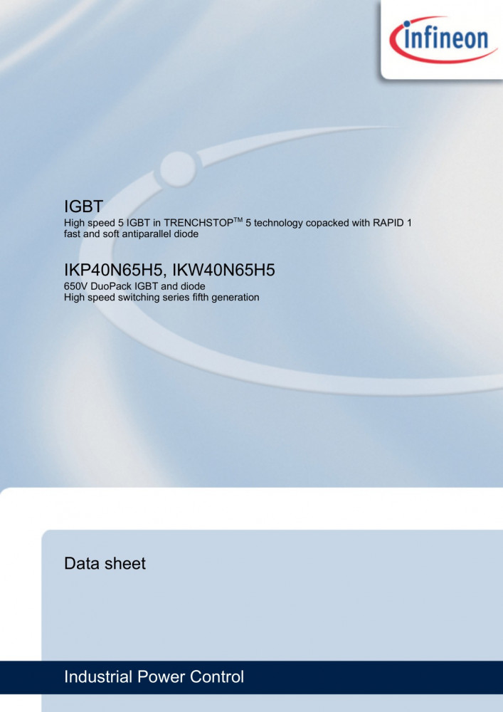 IKW40N65H5 datasheet page 1