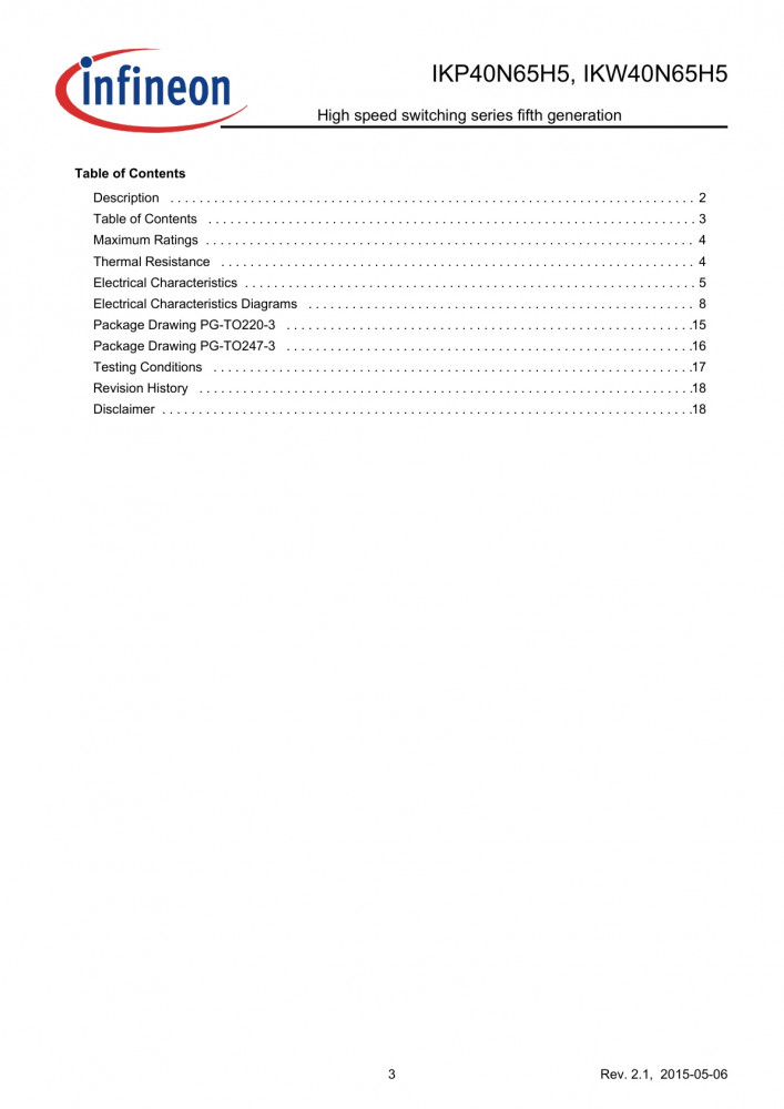 IKW40N65H5 datasheet page 3