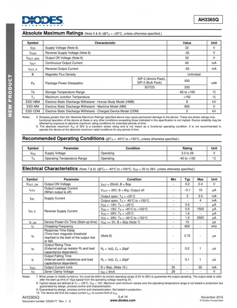 AH3365Q-P-A datasheet page 3
