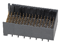 Impact 100 Ohm 3 Pair Vertical Backplane Header, Unguided, Left Endwall,  6 Columns, 54 Circuits, Pin Length 4.50mm, Plated Through Hole Dimension 0.39mm, Lead-Free