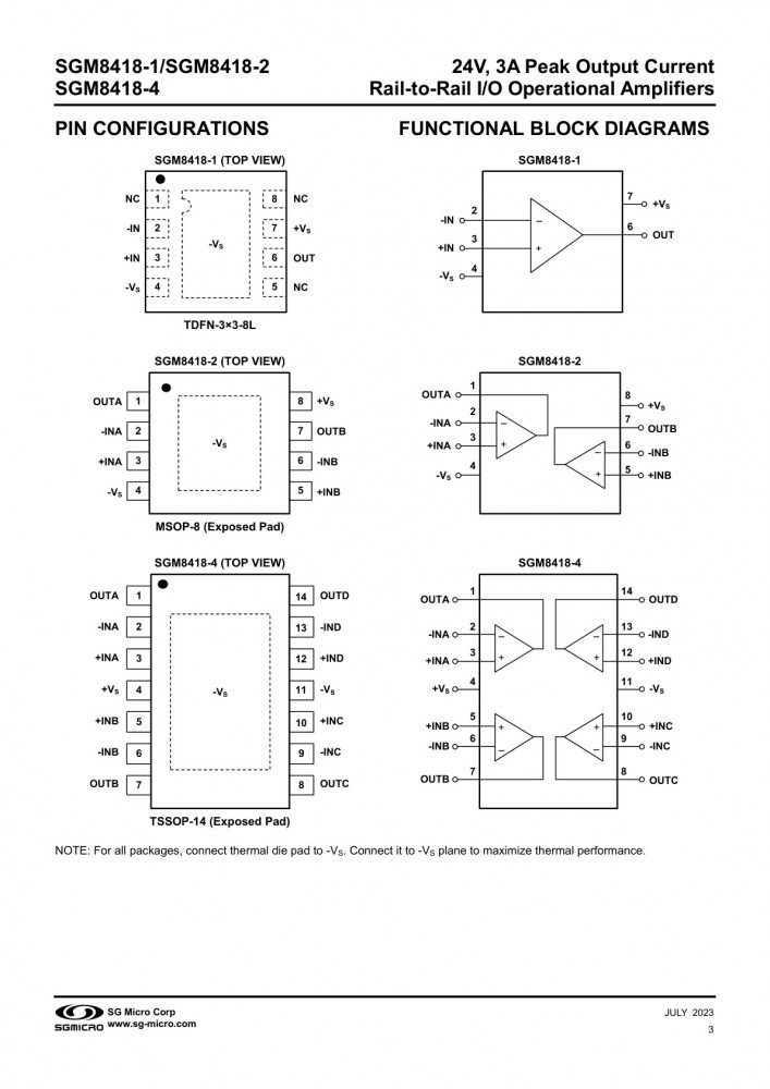 SGM8418-1 datasheet preview, page 3