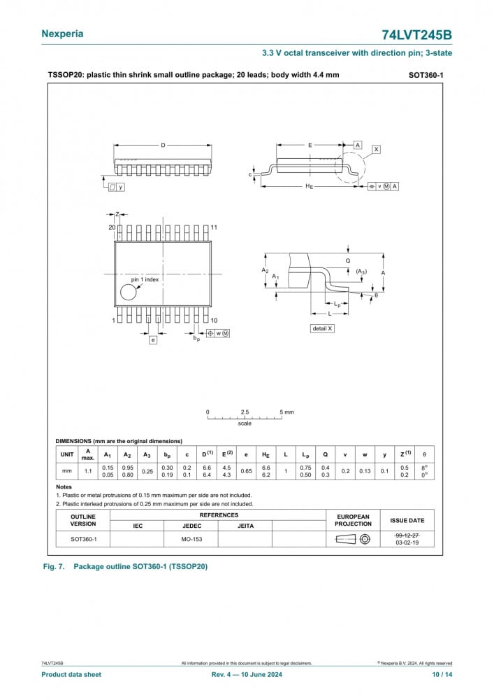 74LVT245BD datasheet page 10