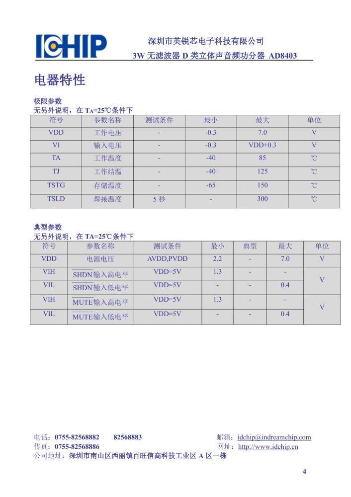 AD8403 datasheet page 5
