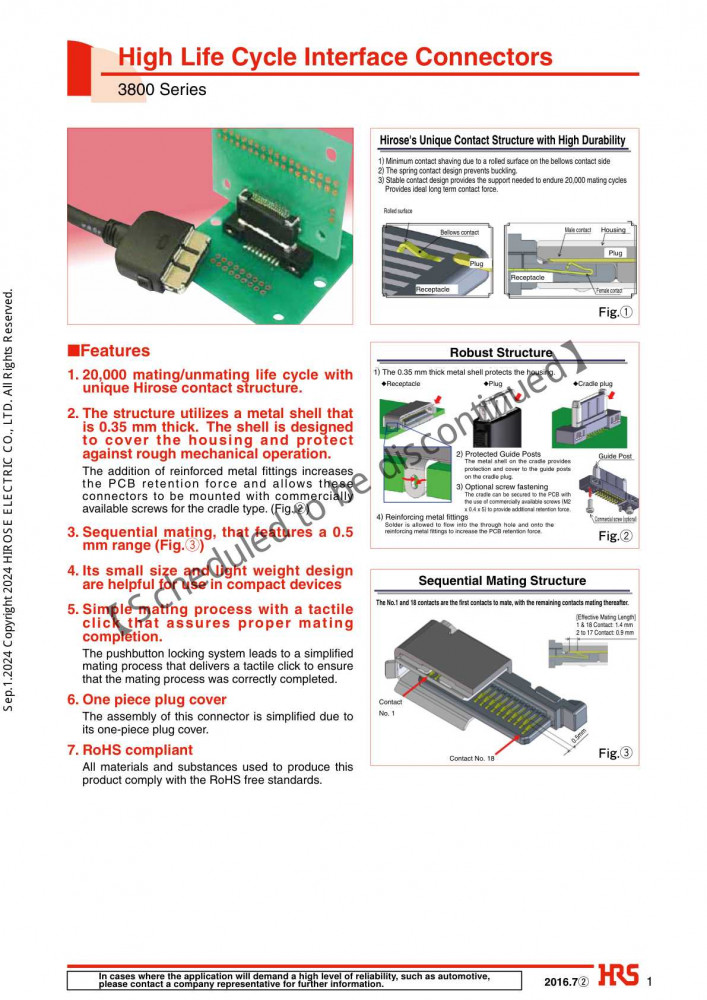 HRS 3800 Series document page 1