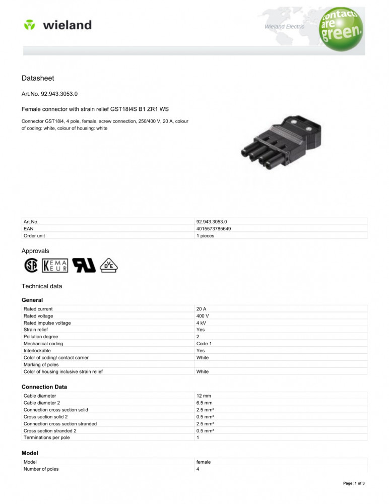 92.943.3053.0 technical documentation page 1