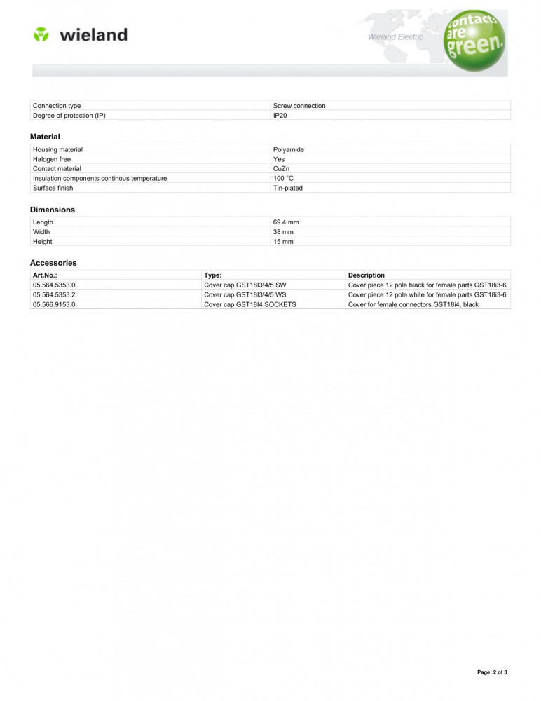 92.943.3053.0 technical documentation page 2