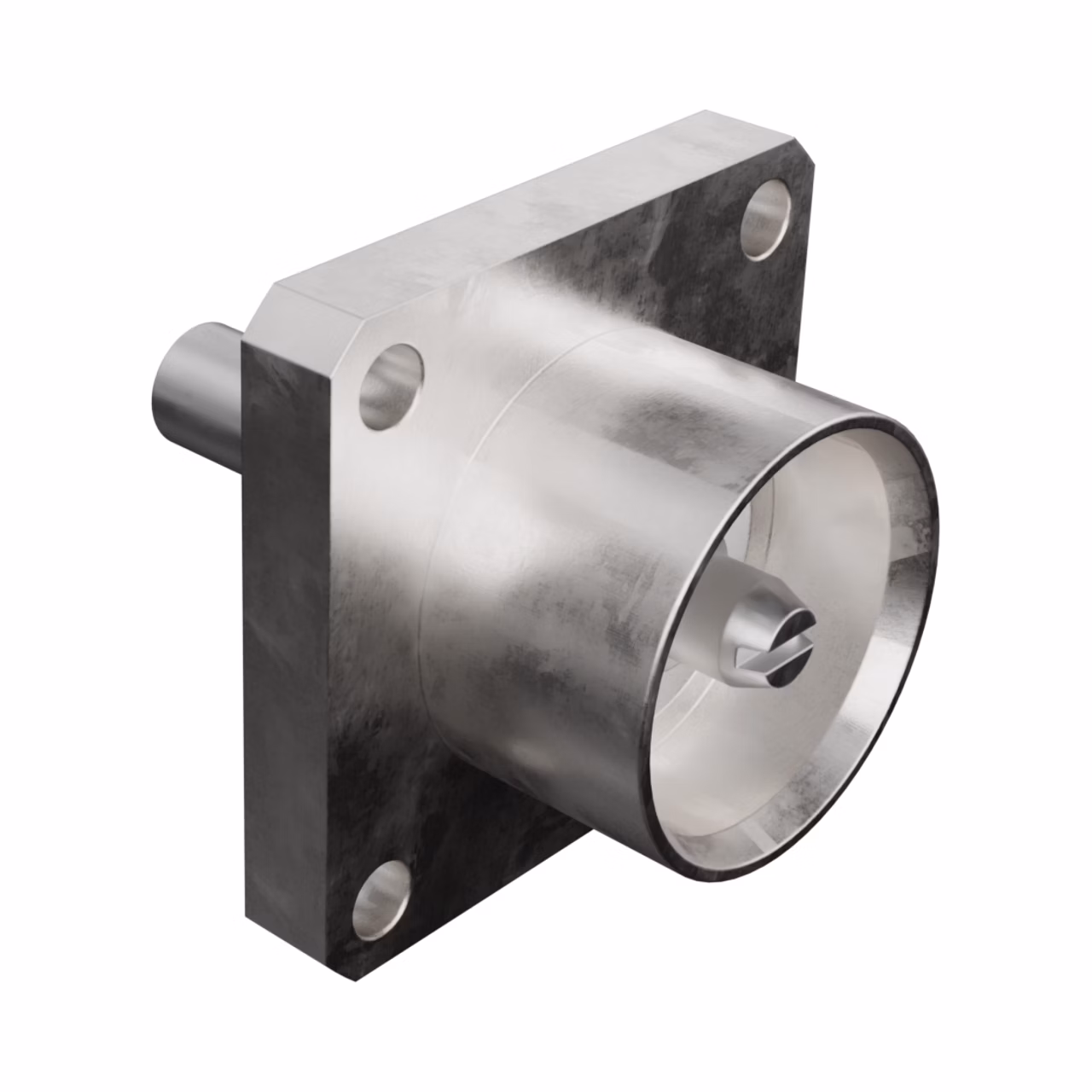 DIN 7/16 Plug, Straight, 4-Hole Flange Mount, Push-On Mating, One Piece Per Carton, 50 Ohms for sale