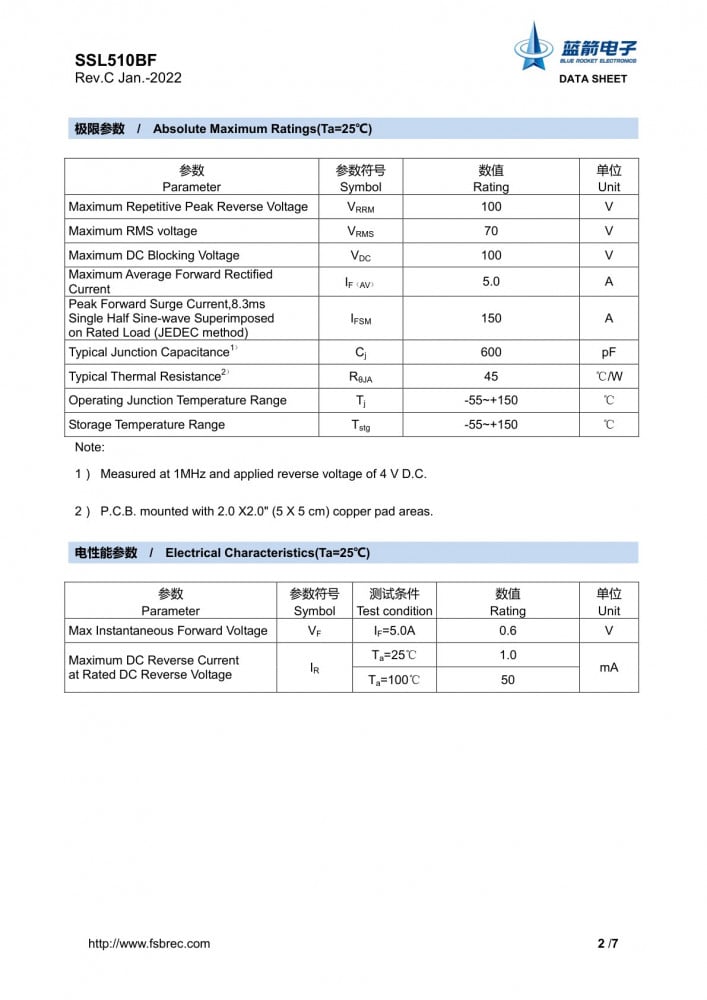 SSL510BF datasheet page 2