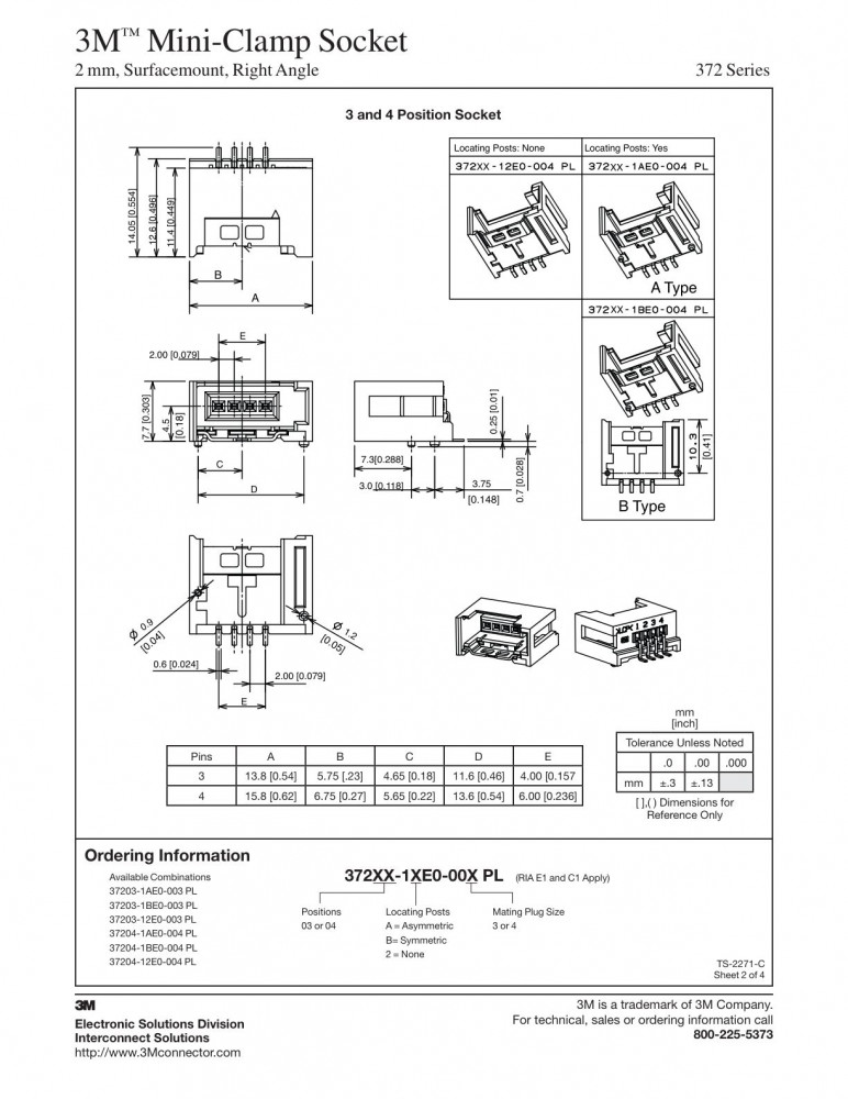 3M 37203-1AE0-003 PL technical document sheet 2