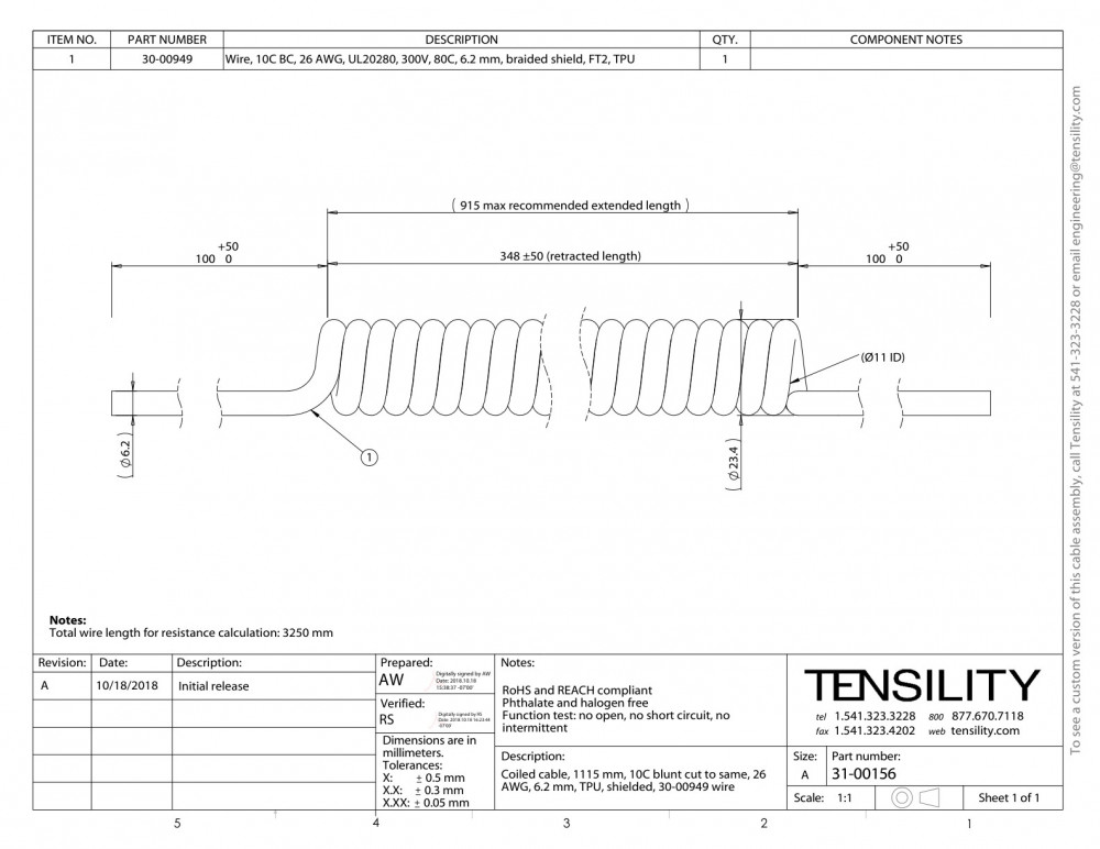 Tensility International drawing image for product 31-00156