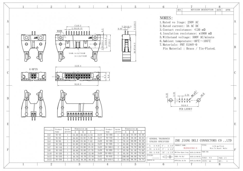 DLL XG series technical document page 1