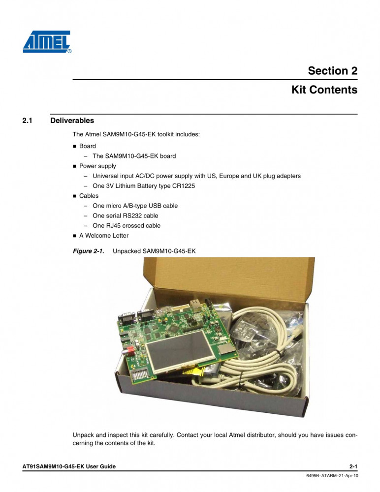 AT91SAM9M10-G45-EK document page 6
