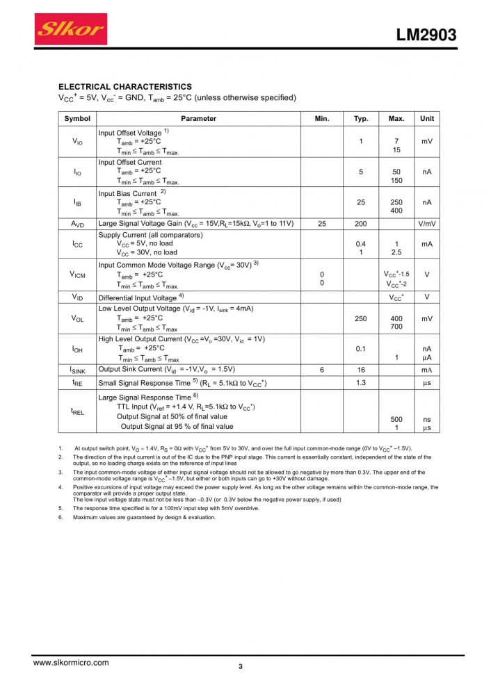 LM2903 datasheet page 3