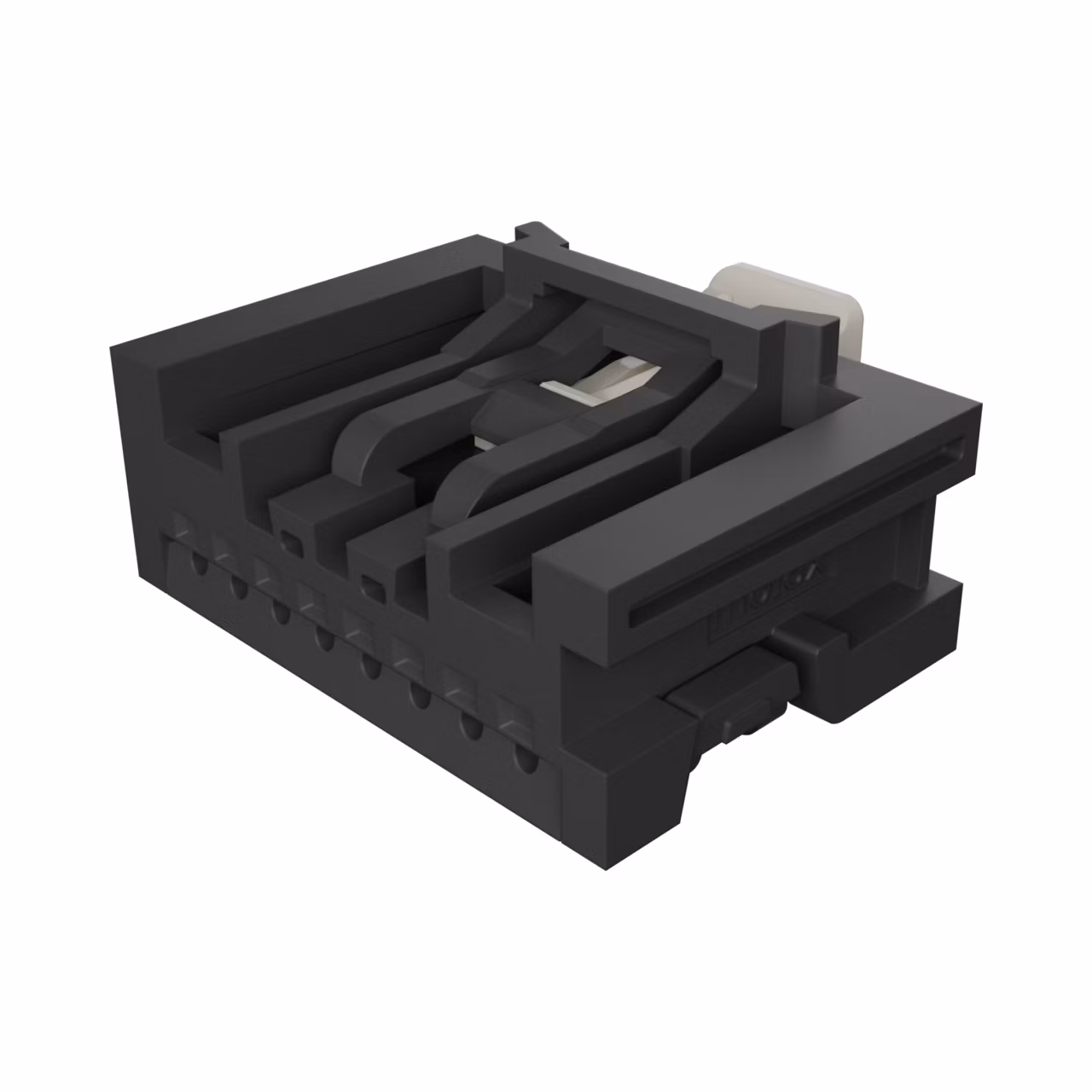 Mini50 Unsealed Receptacle, Single Row, Bridged, with CPA, 8 Circuits, Polarization Option C, Dark Gray for sale