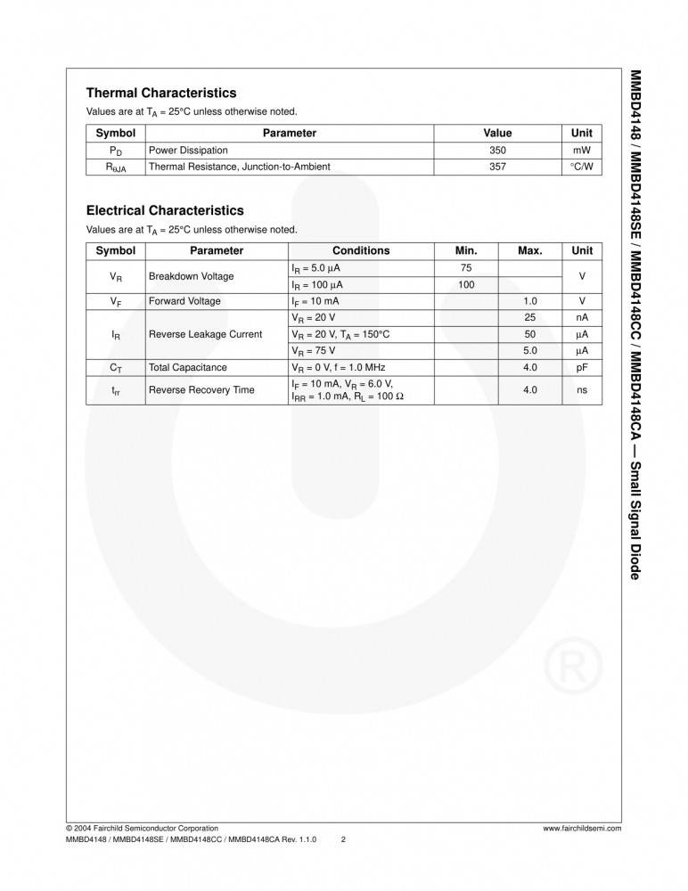 MMBD4148SE datasheet page 3