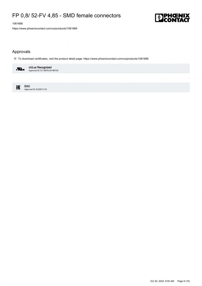 Phoenix Contact 1061666 technical document page 8