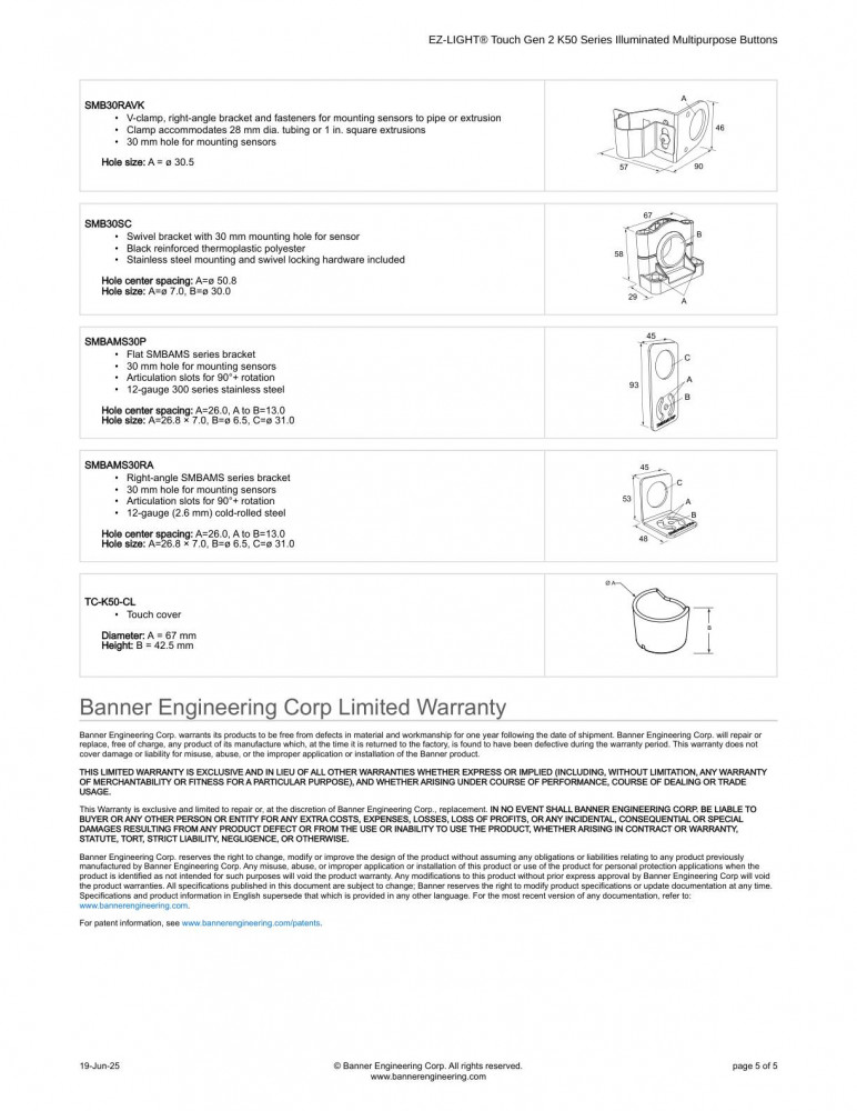 K50 product document page 5