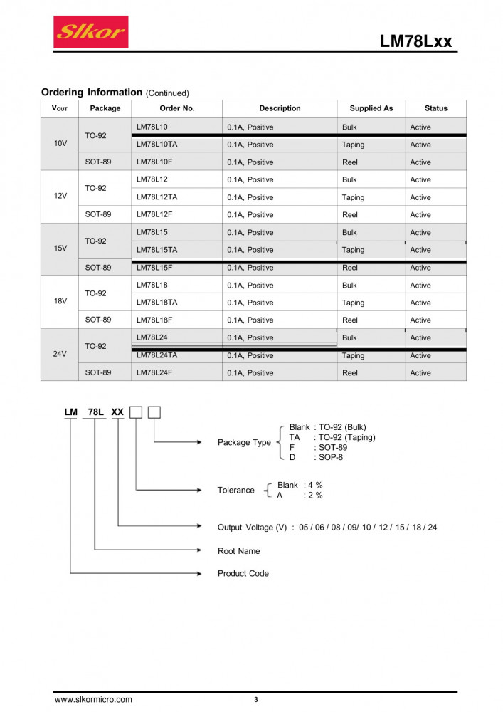 LM78L05D datasheet page 3