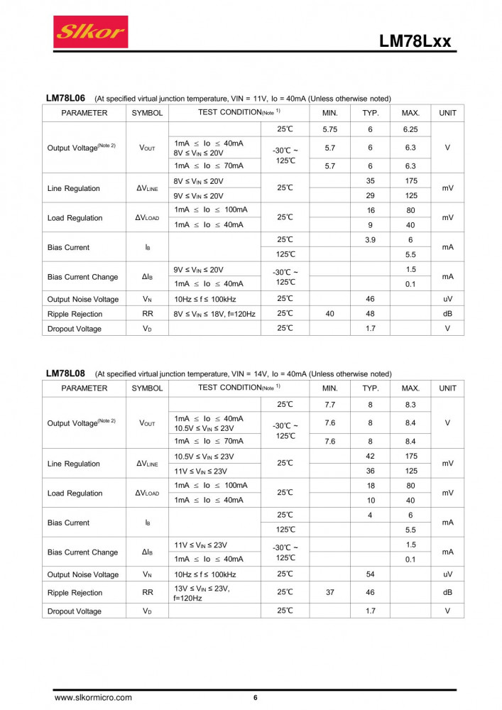 LM78L05D datasheet page 6