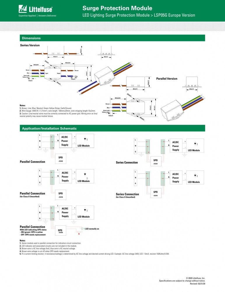 LSP05G240PX3333 datasheet page 3