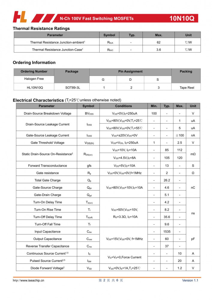 10N10Q datasheet page 2