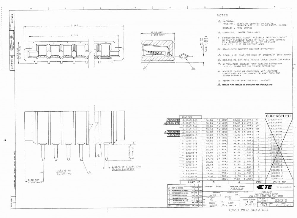 TE Connectivity 5-520315-6 customer drawing