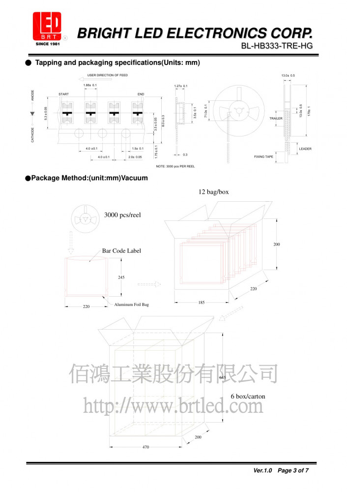 BL-HB333-TRE-HG datasheet page 3