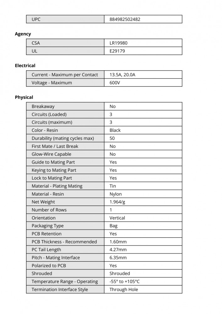 MOLEX 367590102 technical document, page 3