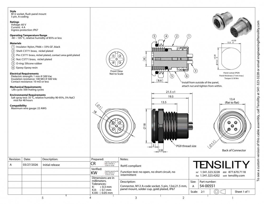Tensility 54-00551 product drawing
