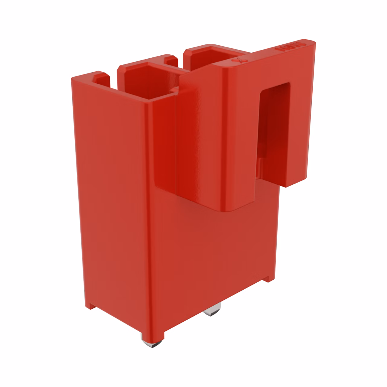Mega-Fit ColorLock Vertical Header, 5.70mm Pitch, Single Row, 2 Circuits, Matte Tin (Sn) Plating, Glow-Wire Capable, Tray, Red for sale