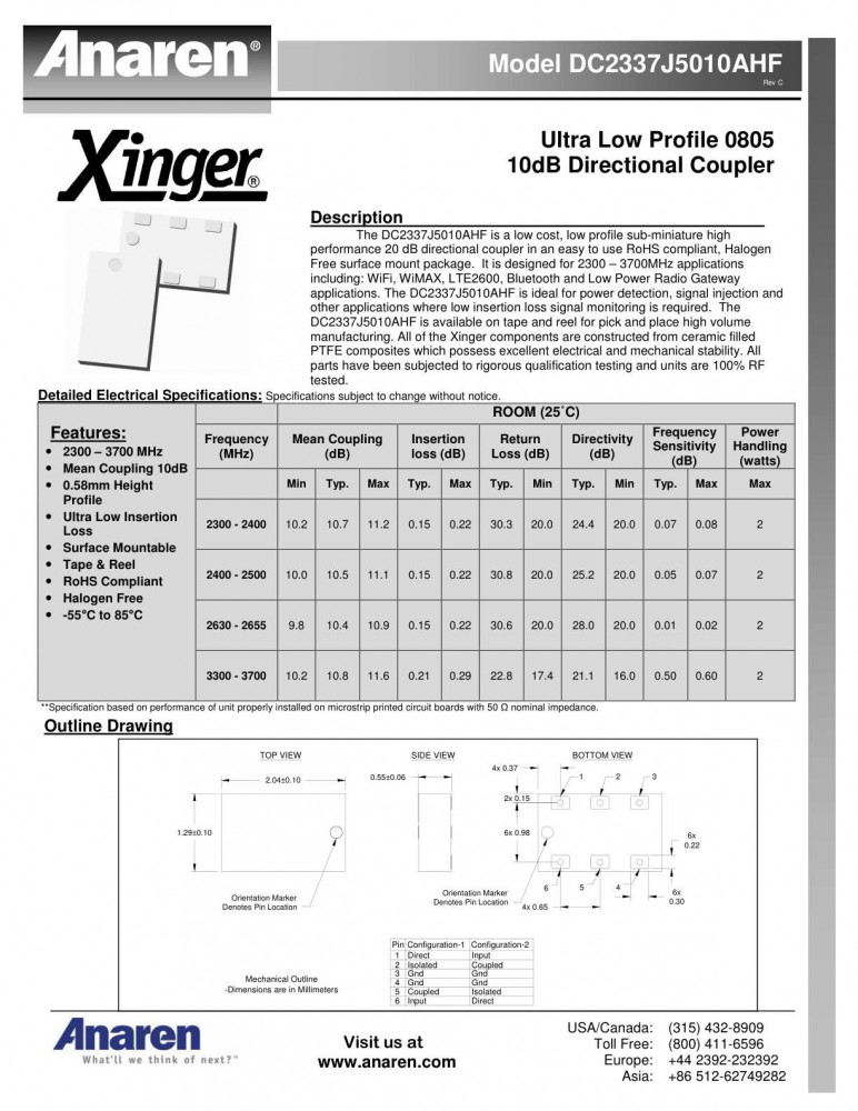DC2337J5010AHF datasheet page 1