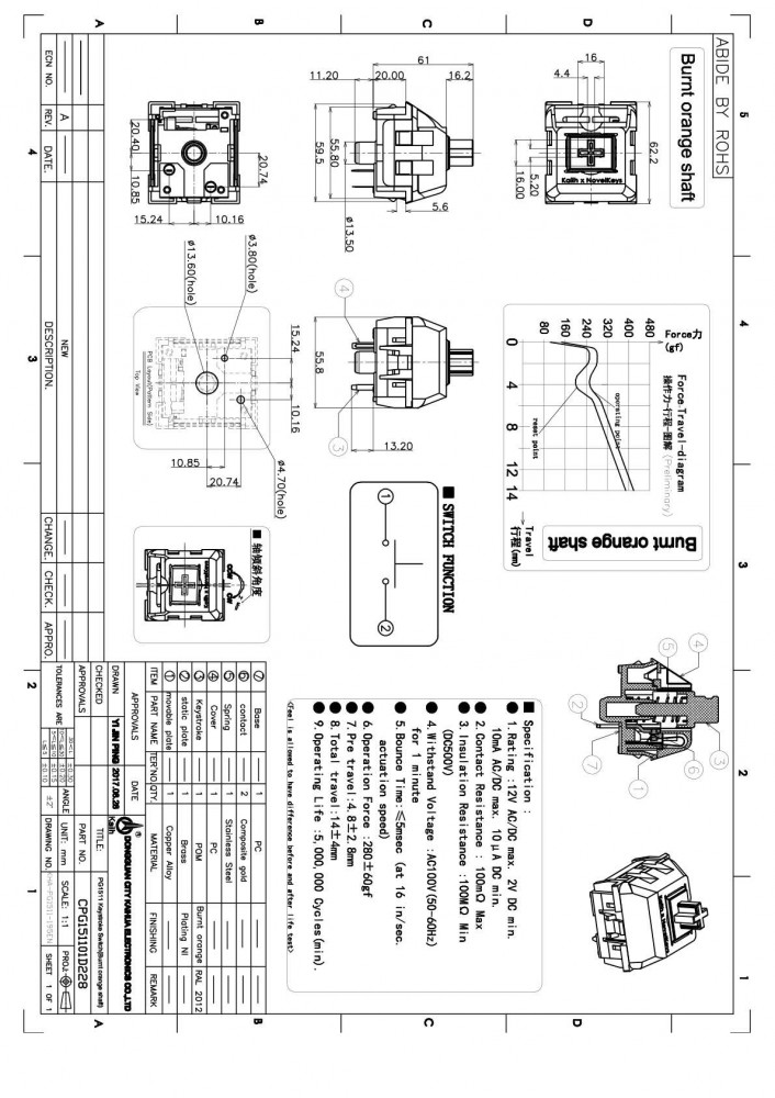 COM-14583 specification page 1