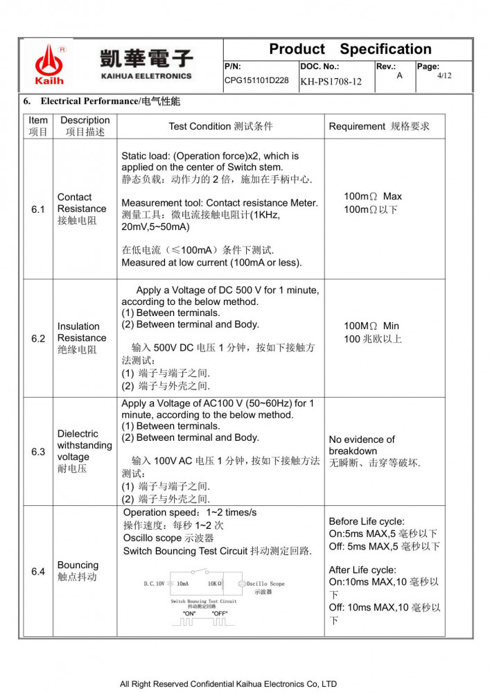 COM-14583 specification page 4