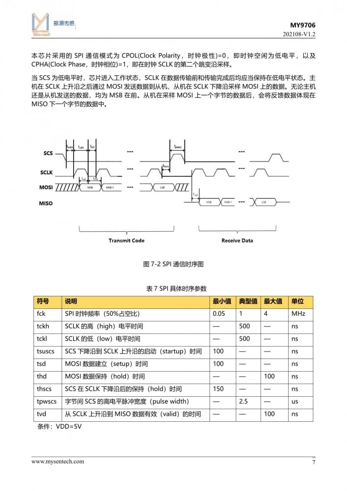 MY9706 datasheet page 7