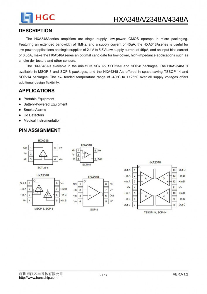 HXA2348AIDRG datasheet page 2