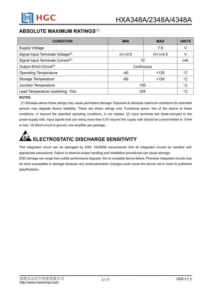 HXA2348AIDRG datasheet page 3