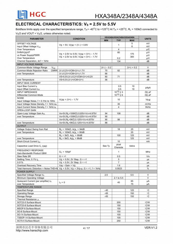 HXA2348AIDRG datasheet page 4