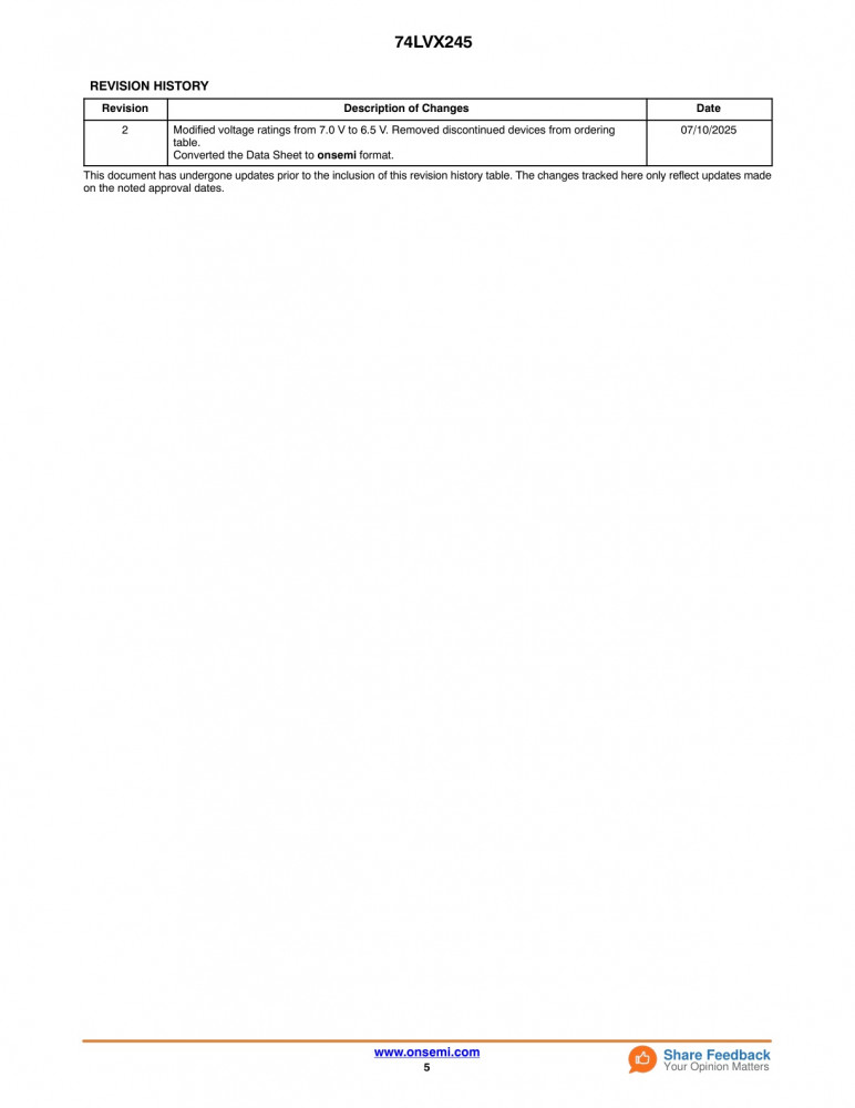 74LVX245 datasheet page 5