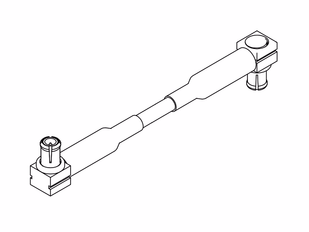 MCX Right-Angle Plug to MCX Right-Angle Plug on RG-316 Cable, 88.90mm Length, 50 Ohms for sale