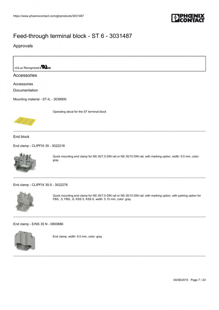 ST 6 3031487 technical document page 7