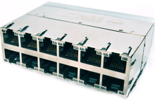 Gigabit Magnetic Jack, Integrated PSE PoE+ 2x6, without LEDs for sale