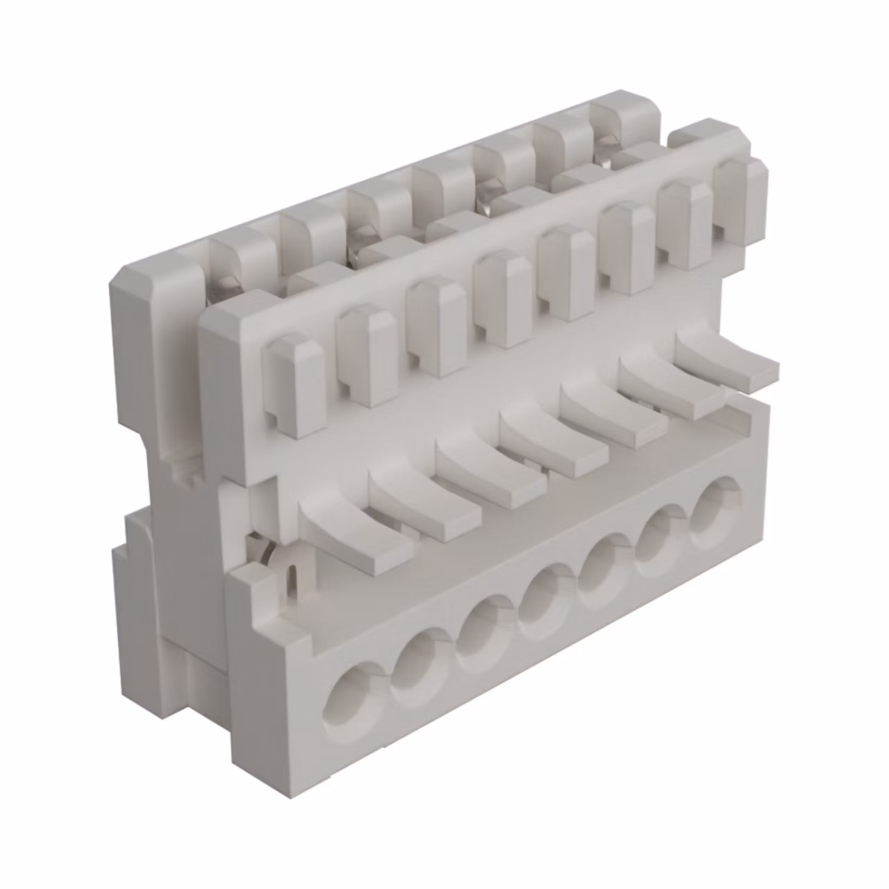 Appli-Mate RAST 2.5 Female Connector, 5.00mm Pitch, 4 Circuits, All Position Keys, Open Endwalls for sale