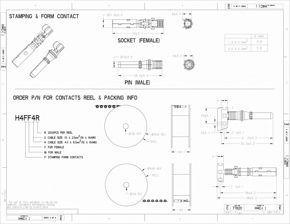 H4CMC2DI customer drawing sheet 3