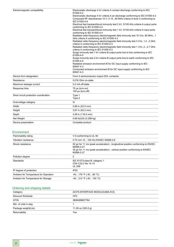 SSD1D530BDC1 technical document page 2