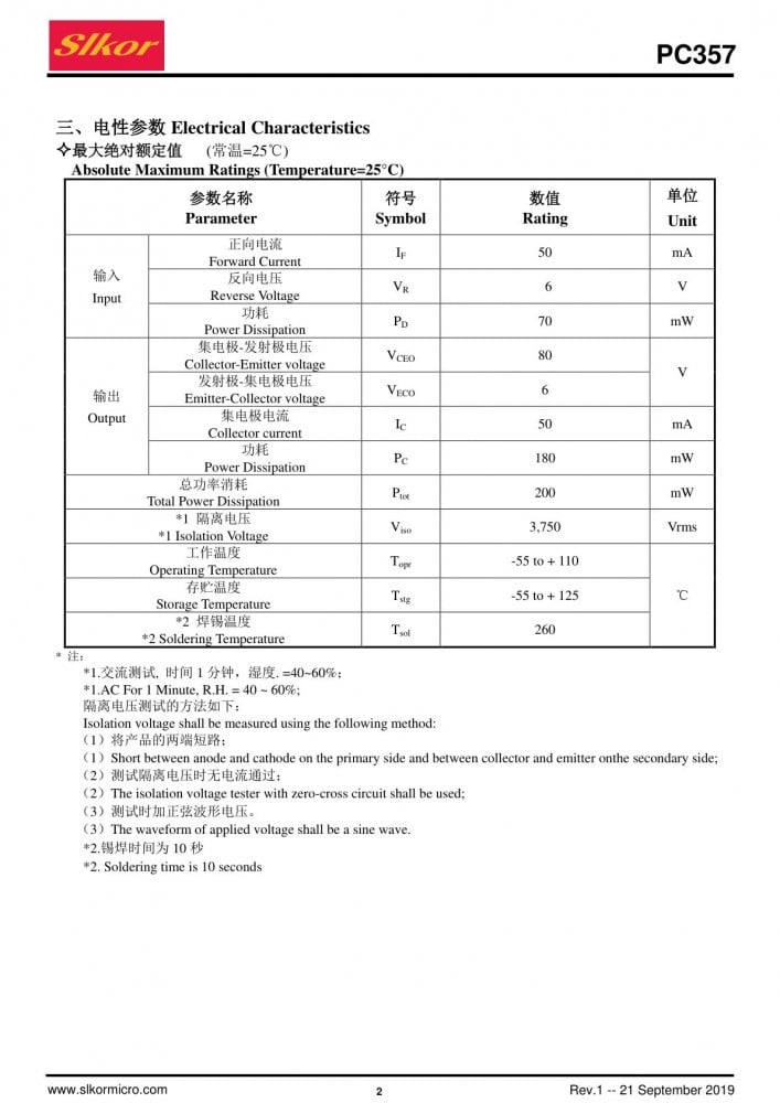 PC357C datasheet page 2