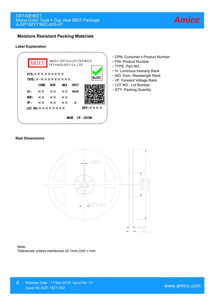 A-SP192YY3AC-A05-4T datasheet page 8